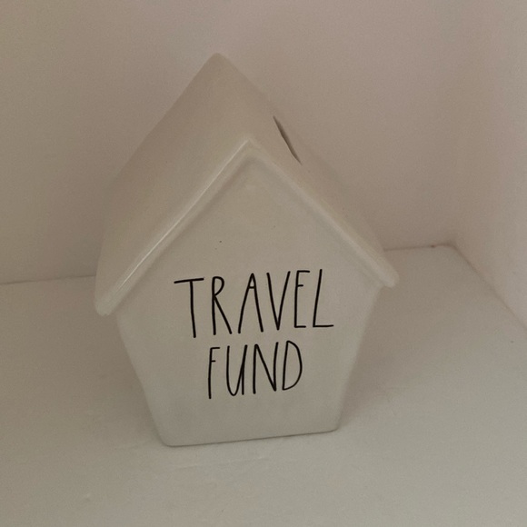 Rae Dunn | Other | Rae Dunn Travel Fund Ceramic Bank White With Black ...